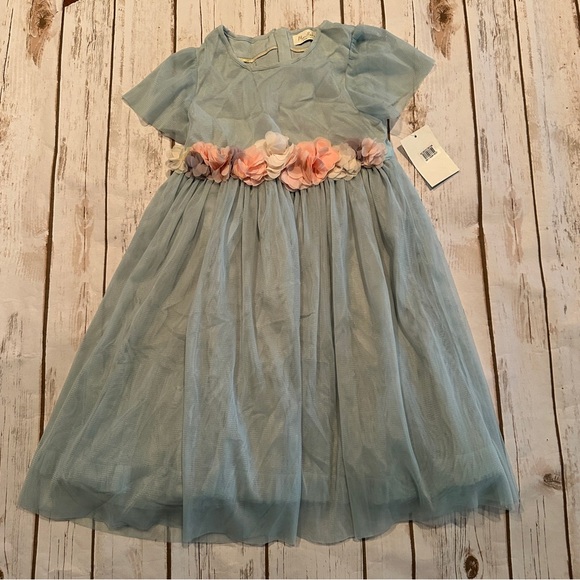 Mini Boden | Dresses | Mini Boden Dusty Blue Tulle Dress Nwt 45 | Poshmark